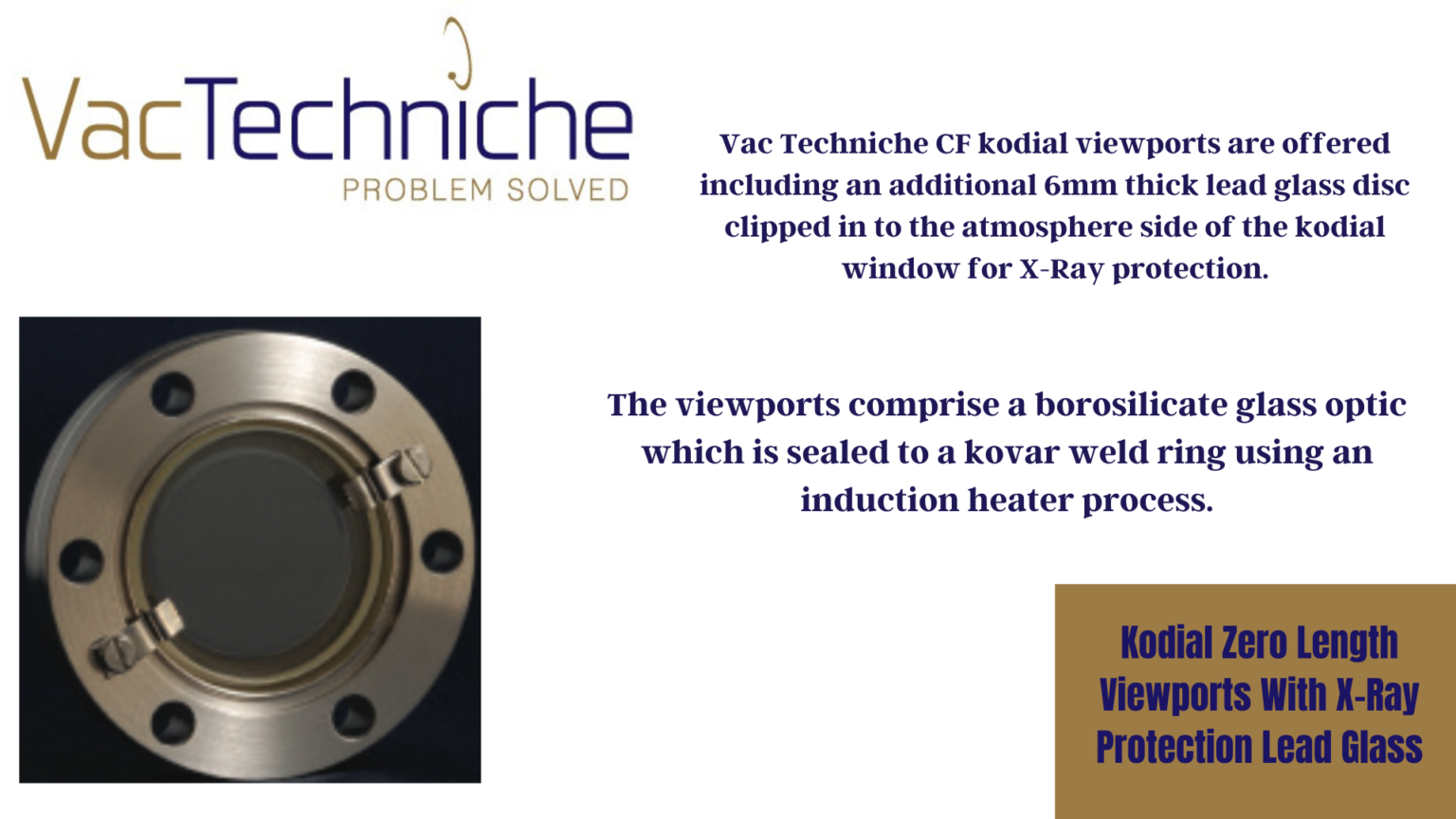 Kodial Zero Length Viewports With X-Ray Protection Lead Glass - SRL